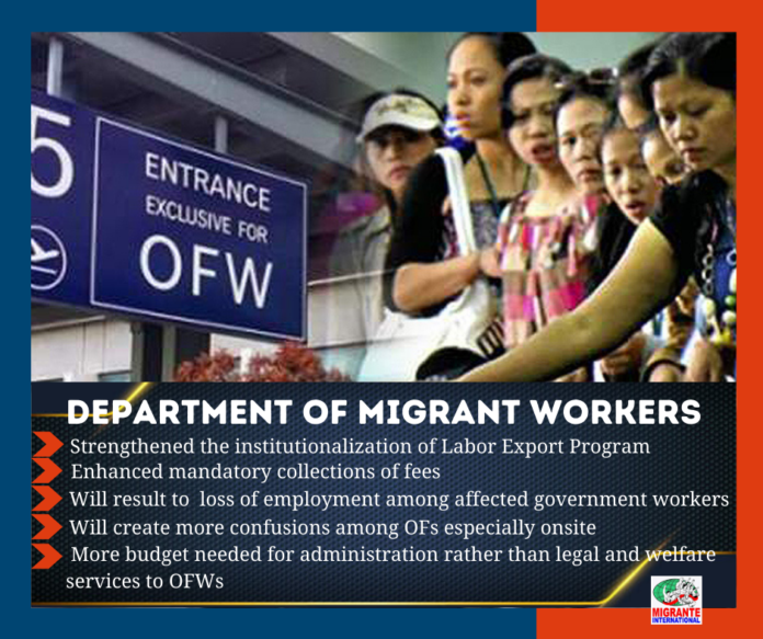 On Duterte's signing of the Department of Migrant Workers into law, it ...