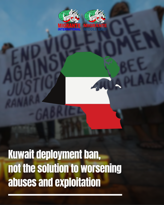 Kuwait deployment ban is not the solution to worsening abuses ...