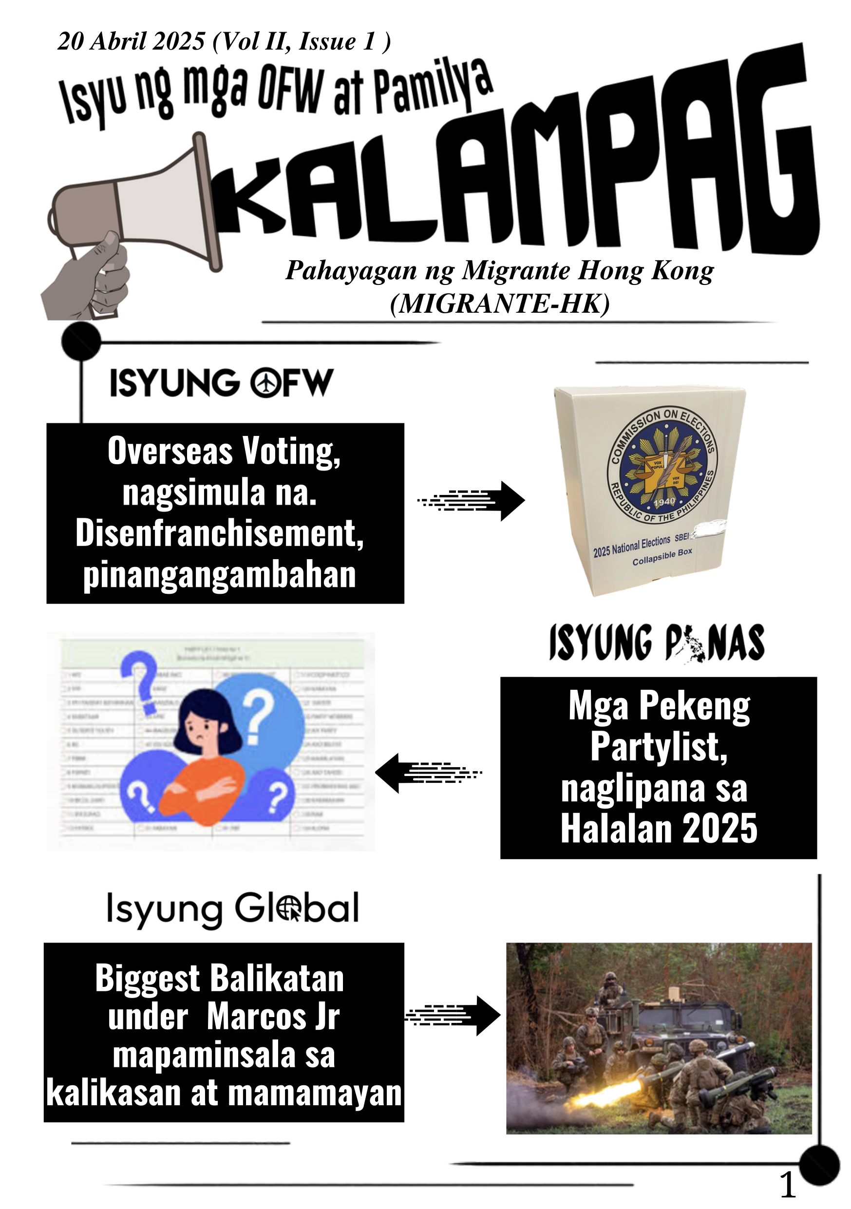 "KALAMPAG" Isyu ng mga OFW at Pamilya - Migrante International