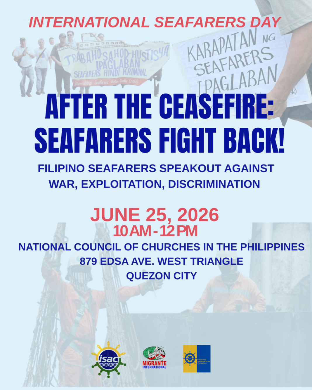 [Event] AFTER THE CEASEFIRE: SEAFARERS FIGHT BACK!